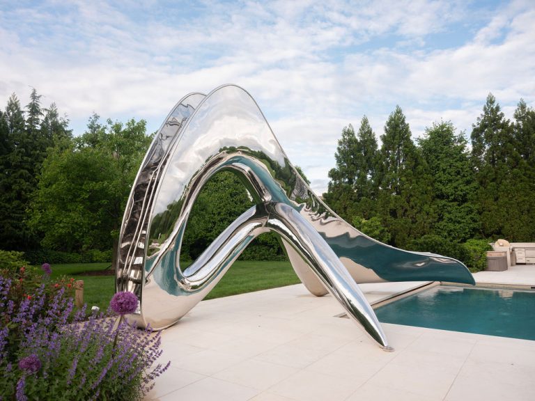Sculptural Pool Slide Design | Tryst by Splinterworks